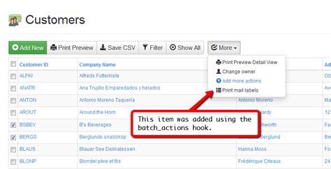 adding custom batch actions that apply to multiple records appgini