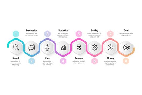 Timeline Infographic Flowchart Sequence Design Step Horizo