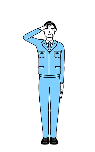 관리 관리자 공장 관리자 밀리터리 스타일의 경례를 하는 작업복을 입은 남자 개발에 대한 스톡 벡터 아트 및 기타 이미지 개발