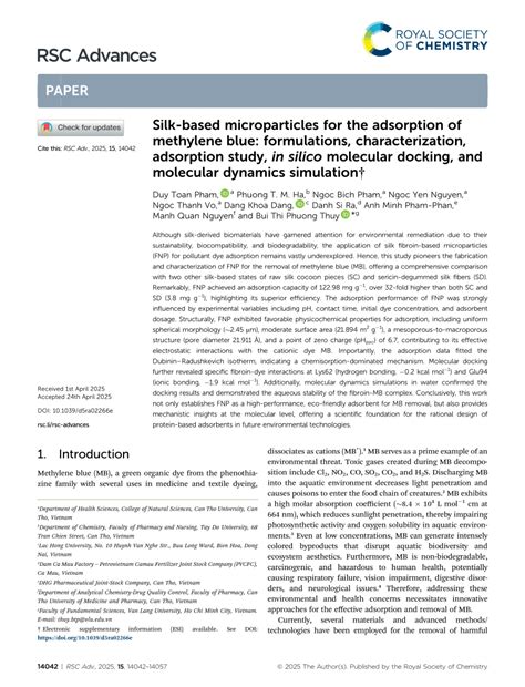 Pdf Silk Based Microparticles For The Adsorption Of Methylene Blue Formulations