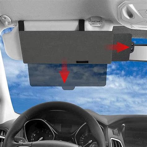 Amazon 車用サンバイザー 延長 カーサンバイザー 遮光 車日覆い板延長機器 サンバイザーエクステンダー Mecaponn サンシェードフロントガラス アンチグレア アンチuv