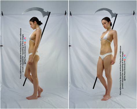Female With Scythe Standing Pose By Theposearchives On Deviantart