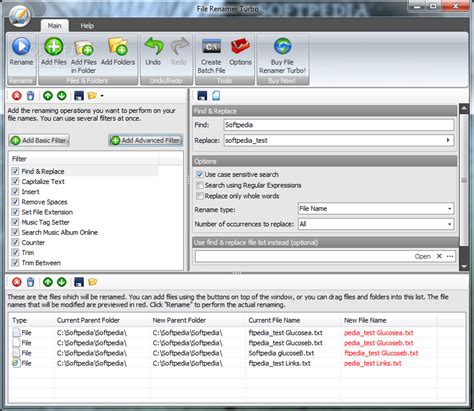 File Renamer Turbo Download Softpedia