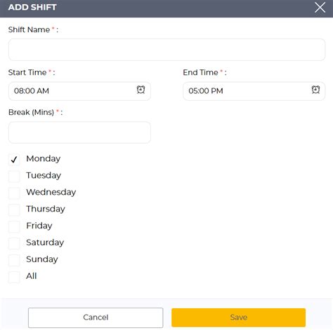 Setup Shift Template PeopleX Help Center
