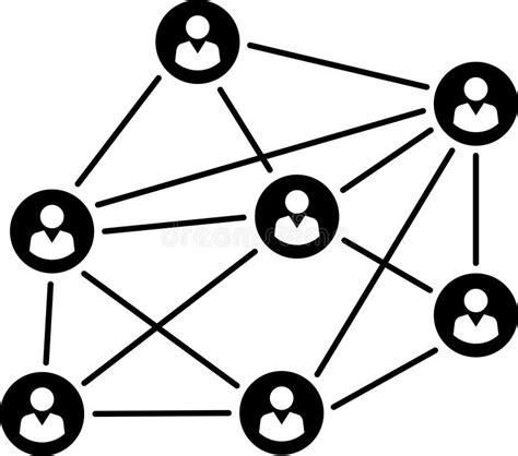 Social Network Business Network Icon Connected Social Network Icons On White Background