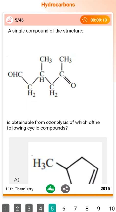 Hydrocarbons5 4600 09 10a Single Compound Of The Structure Is Obtaina