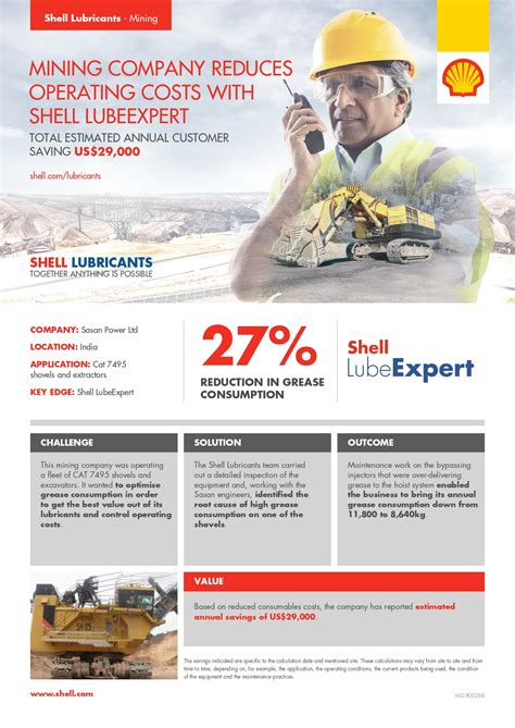 Mining Company Reduces Operating Costs With Shell Lubeexpert Caravan Oils