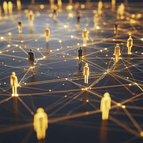 the 3d bokeh network nodes connecting in soft light concept showcases