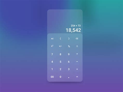glassmorphism calculator ui by obinna emmanuel udegbunem on dribbble