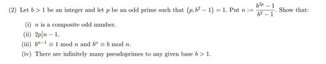 Solved Let B Be An Integer And Let P Be An Odd Prime Chegg