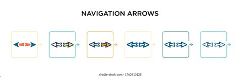Navigation Arrows Vector Icon 6 Different Stock Vector Royalty Free 1762413128 Shutterstock