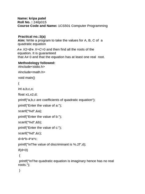 Lab Practical 3 1 Pdf Software Engineering Mathematics