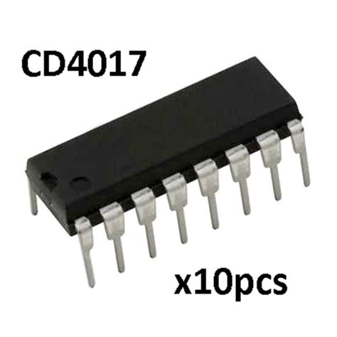 10 Pieces Cd4017 Decade Counter Ic Bd