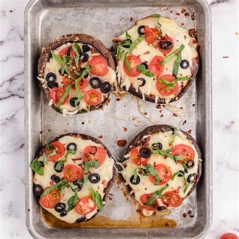 Easy Portobello Mushroom Pizza Recipe Whole Lotta Yum