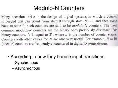 Ppt Modulo N Counters Powerpoint Presentation Id 799196