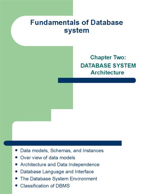 Chapter 2 Database System Architecture Pdf Databases Conceptual Model