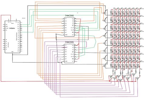 8 X 8 Led Matrix Mit 74hc595 Brauche Einfachen Sketch Zum Einfachen Erweitern Deutsch