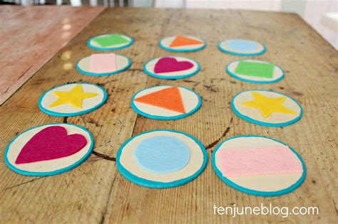 Ten June DIY Wood Felt Shape Matching Toy