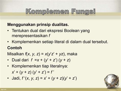Aljabar Boolean Dan Fungsi Boolean Pptx