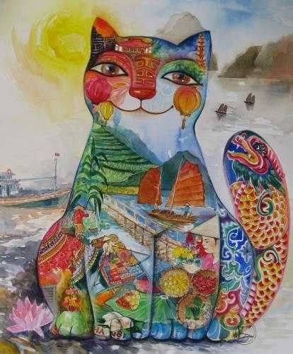 Кошка рисунок декоративная Добрые и позитивные коты в рисунках Кошачий арт Рисунки котов