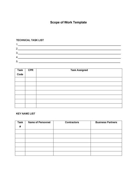 41 Sample Scope Of Work Template In Word Excel Format