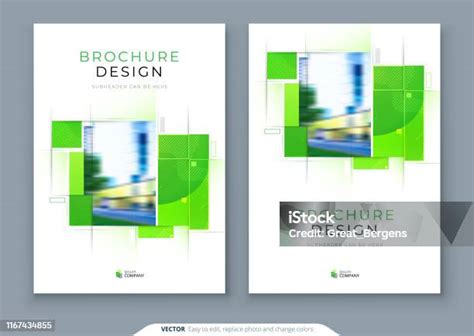 녹색 브로셔 커버 템플릿 레이아웃 디자인 기업 비즈니스 연례 보고서 카탈로그 잡지 전단지 모형 정사각형 모양의 크리에이티브 모던 브라이트 에코 컨셉 0명에 대한 스톡 벡터