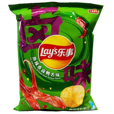 Asian Flavour Lays Chips Hot And Spicy Braised Duck Tongue