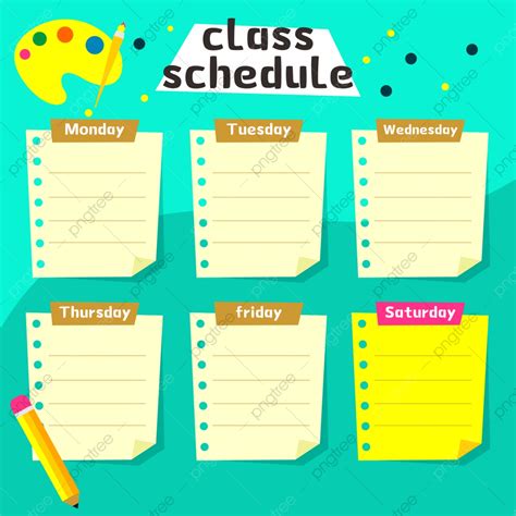 Class Schedule Planner Template