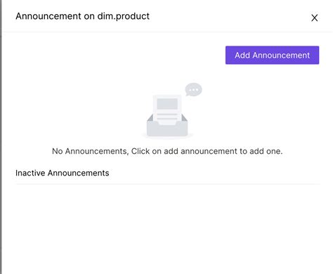 UI Announcement Improvements Issue 6616 Open Metadata