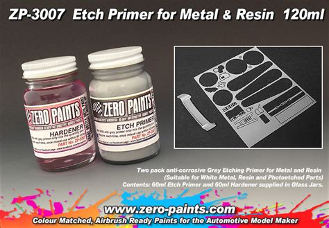 Etch Primer For Metal Resin 120ml ZP 3007 Zero Paints