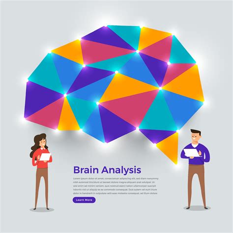 Flat Design Brain Analysis Vector Illustration 2173011 Vector Art At