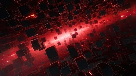 Premium Ai Image Background With Red Squares Arranged Randomly With A