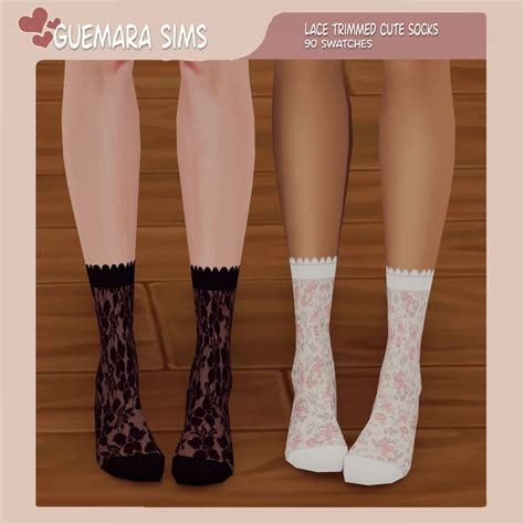 Lace Trimmed Cute Socks Sims 4 Cc Aesthetic Socks Frilly Socks