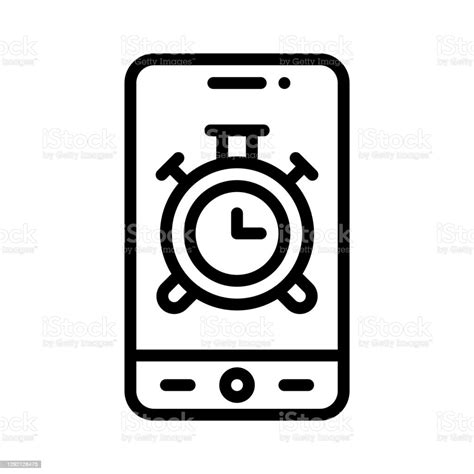 Alarm Clock App Icon Mobile Application Vector Illustration Stock Illustration Download Image