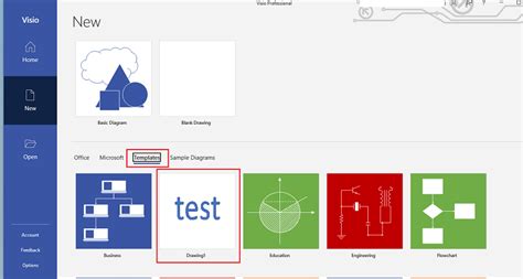 Visio Custom Templates Not Showing Under New In Files Microsoft