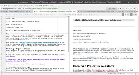 Maintaining A Jekyll Site Using Webstorm
