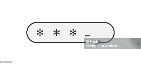 Password Field With Three Asterisks And An Underscore User Interface Design Vector Illustration