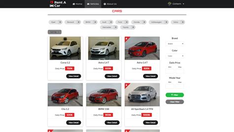 Github Gorkemyelken Rentacar Frontend Frontend For Rent A Car Project