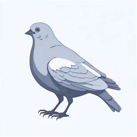 귀여운 Columbidae 벡터 일러스트 레이 션의 그림 프리미엄 벡터