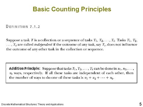 Chapter 7 Counting Principles Discrete Mathematical Structures Theory