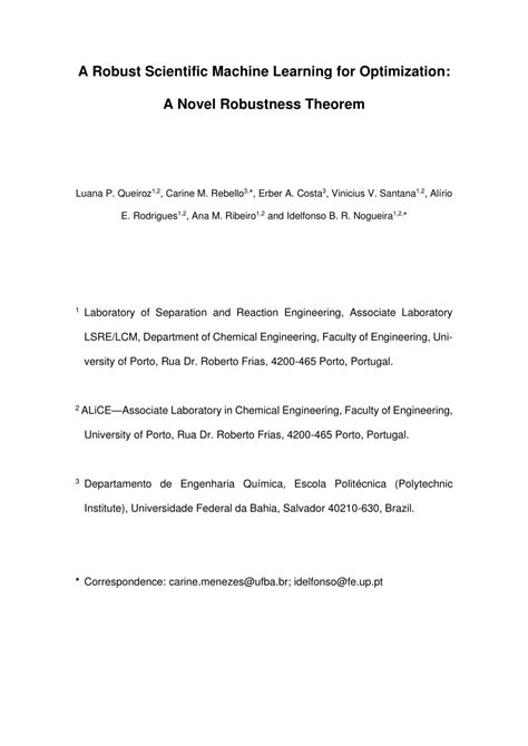 pdf a robust scientific machine learning for optimization a novel