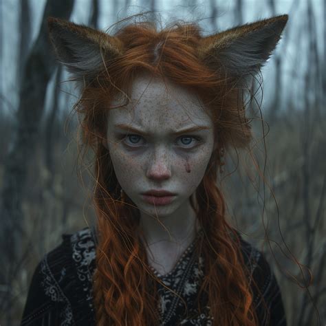 빨간 머리와 여우 귀를 가진 여자 의 아바타girls섹션