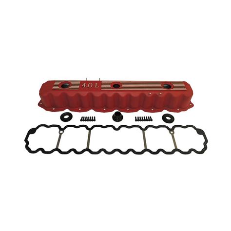 Aluminum Valve Cover Kit In Red For 93 04 Jeep Wrangler Yj
