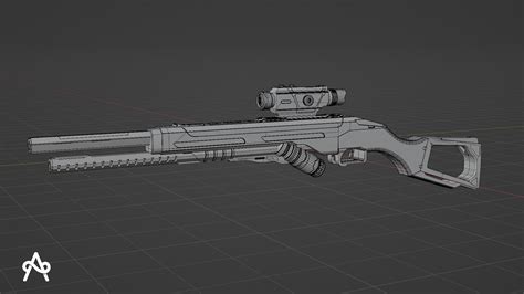 Hard Surface Game Asset Gun D Model Concept On Behance