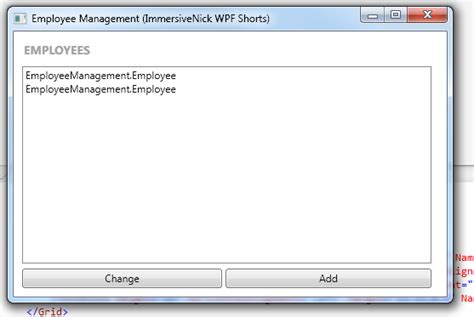 Wpf Short Databinding Basics And Datatemplates 1 Ctrl Shift B And Another Mug Of Coffee