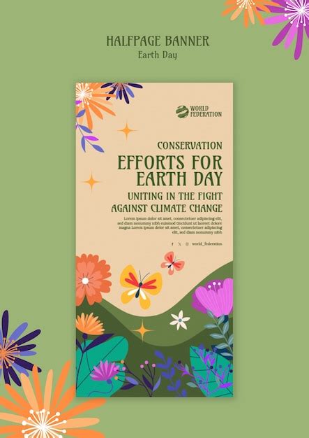 Free Psd Earth Day Template Design