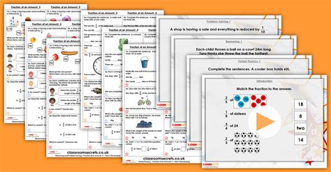Fractions Of An Amount 3 Year 3 Fractions Resource Pack Classroom Secrets Classroom Secrets