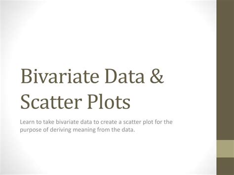 Ppt Bivariate Data And Scatter Plots Powerpoint Presentation Free Download Id2643589 Ppt Bivariate Data And Scatter Plots Powerpoint Presentation Free Download Id2643589