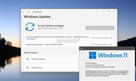 Update Stack Package 1022 907 1011 0 für Windows 11 25201 Update Auch