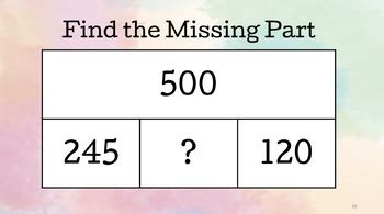 Find The Missing Part Or Whole Slides By Elevated K 5 Education TPT